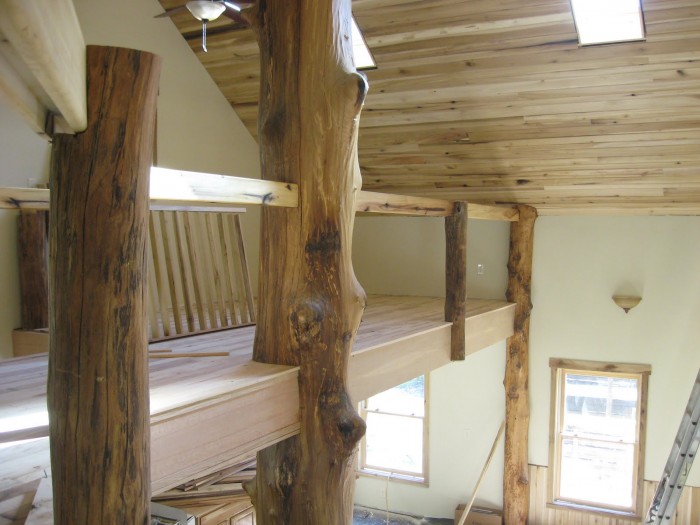 Locust post railing - Hickory Nut Forest